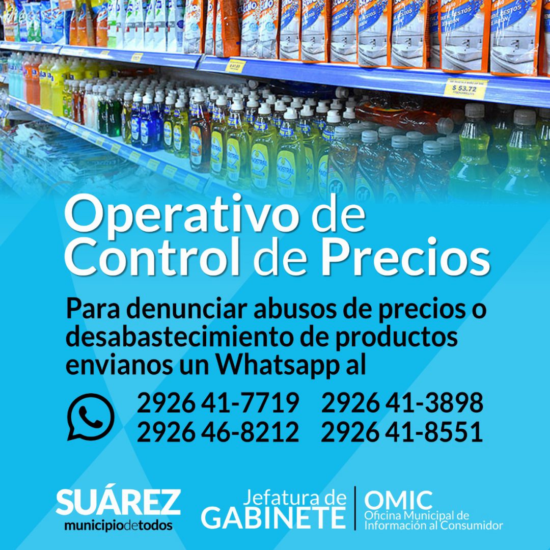 Control precios – Municipalidad de Coronel Suárez